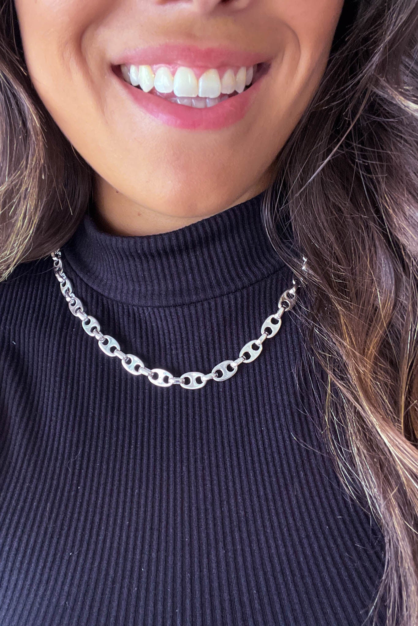 Silver Marina Chain Necklace | Online Boutiques – Saved by the Dress