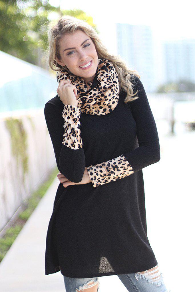 Black Leopard Tunic | Black Tunic | Cute Tunic – Saved by the Dress
