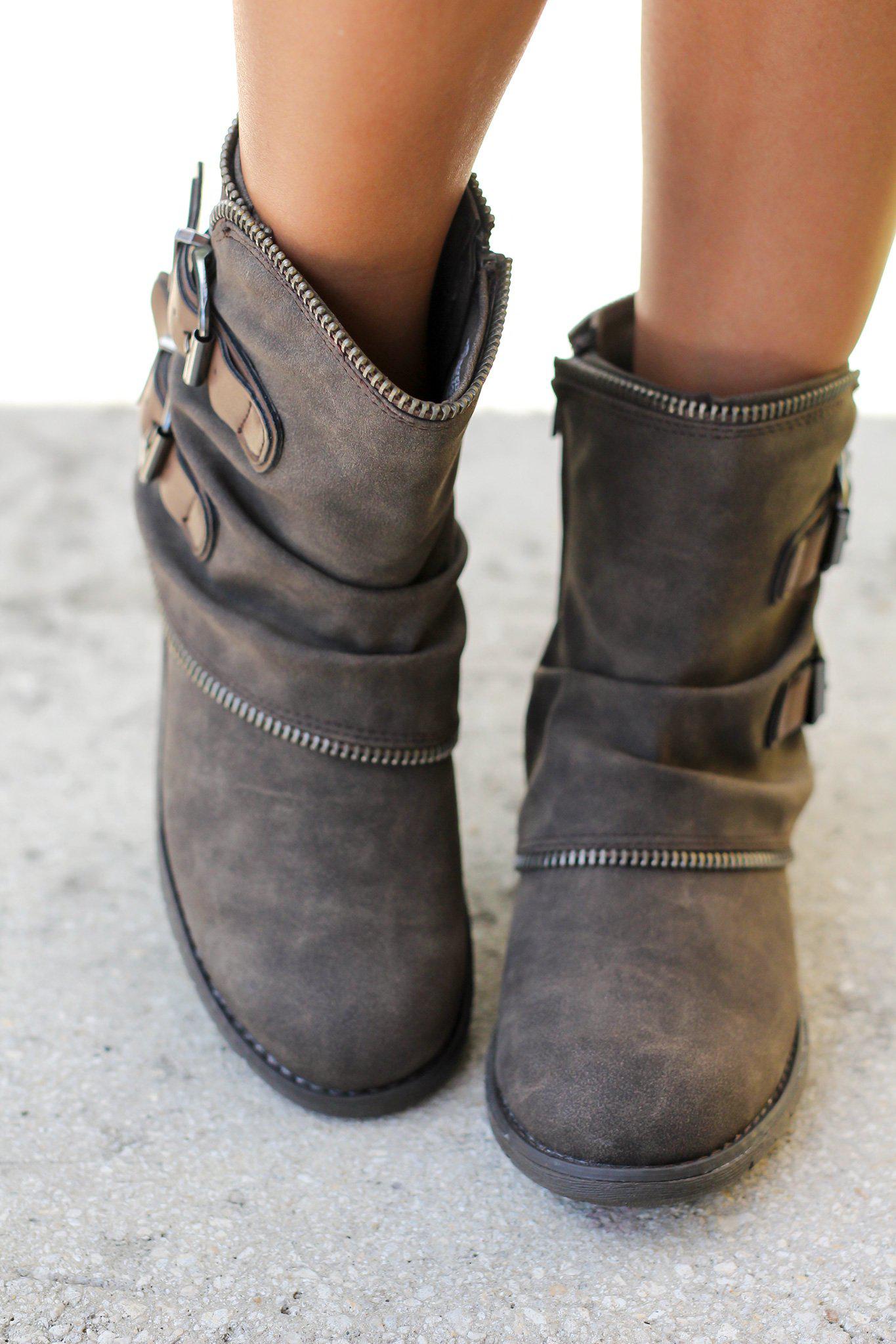 Who's Talkin Taupe Booties | Online Boutiques – Saved by the Dress