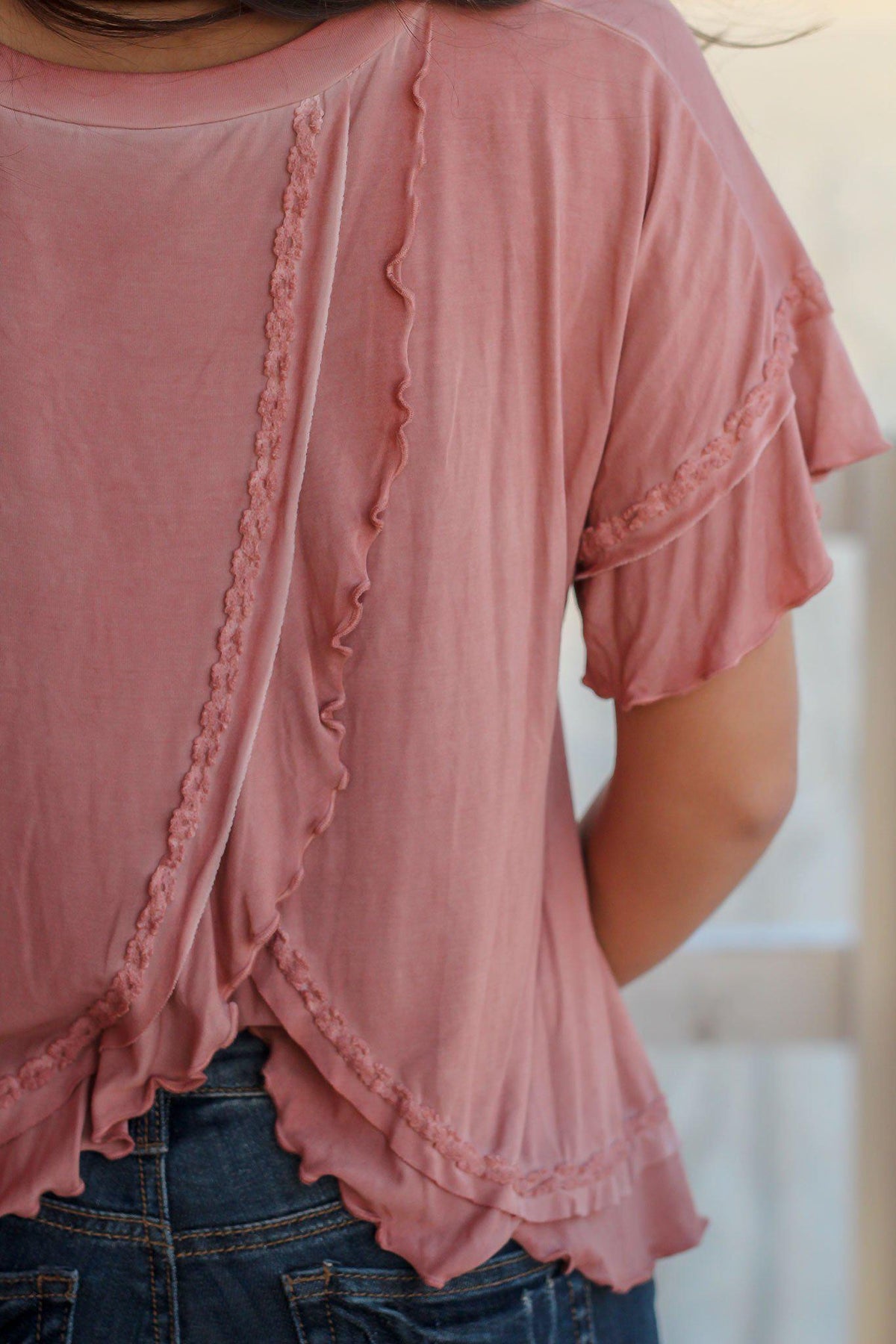 Rose Top with Open Back | Cute Tops – Saved by the Dress