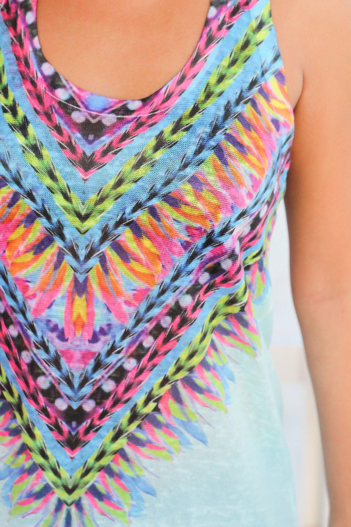 Mint Multi Color Tank Top | Cute Tops – Saved by the Dress