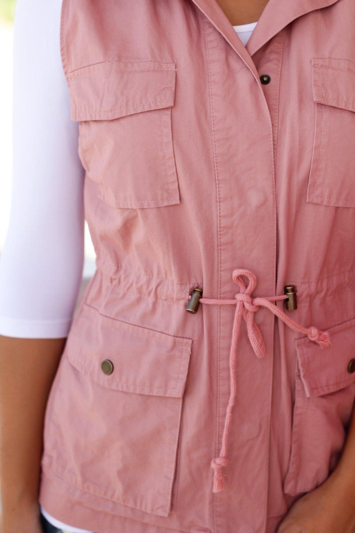 Mauve Vest with Hood | Cute Vests – Saved by the Dress