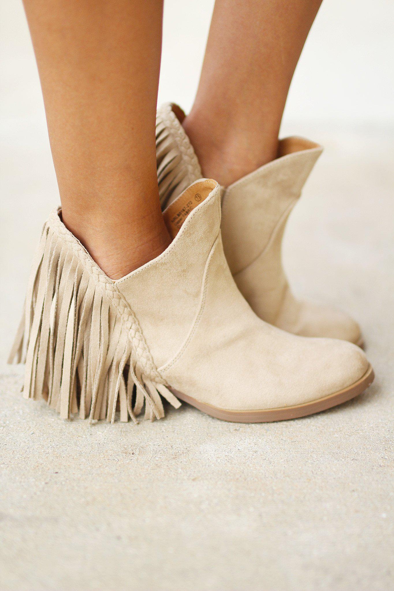 Braxton Beige Booties | Beige Boots | Fashion Boots – Saved by the Dress