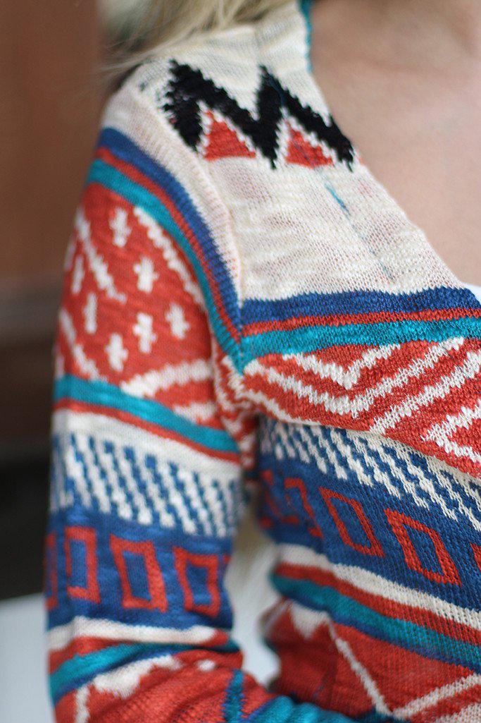 Multi Color Tribal Cardigan | Aztec Cardigan | Cardi – Saved by the Dress