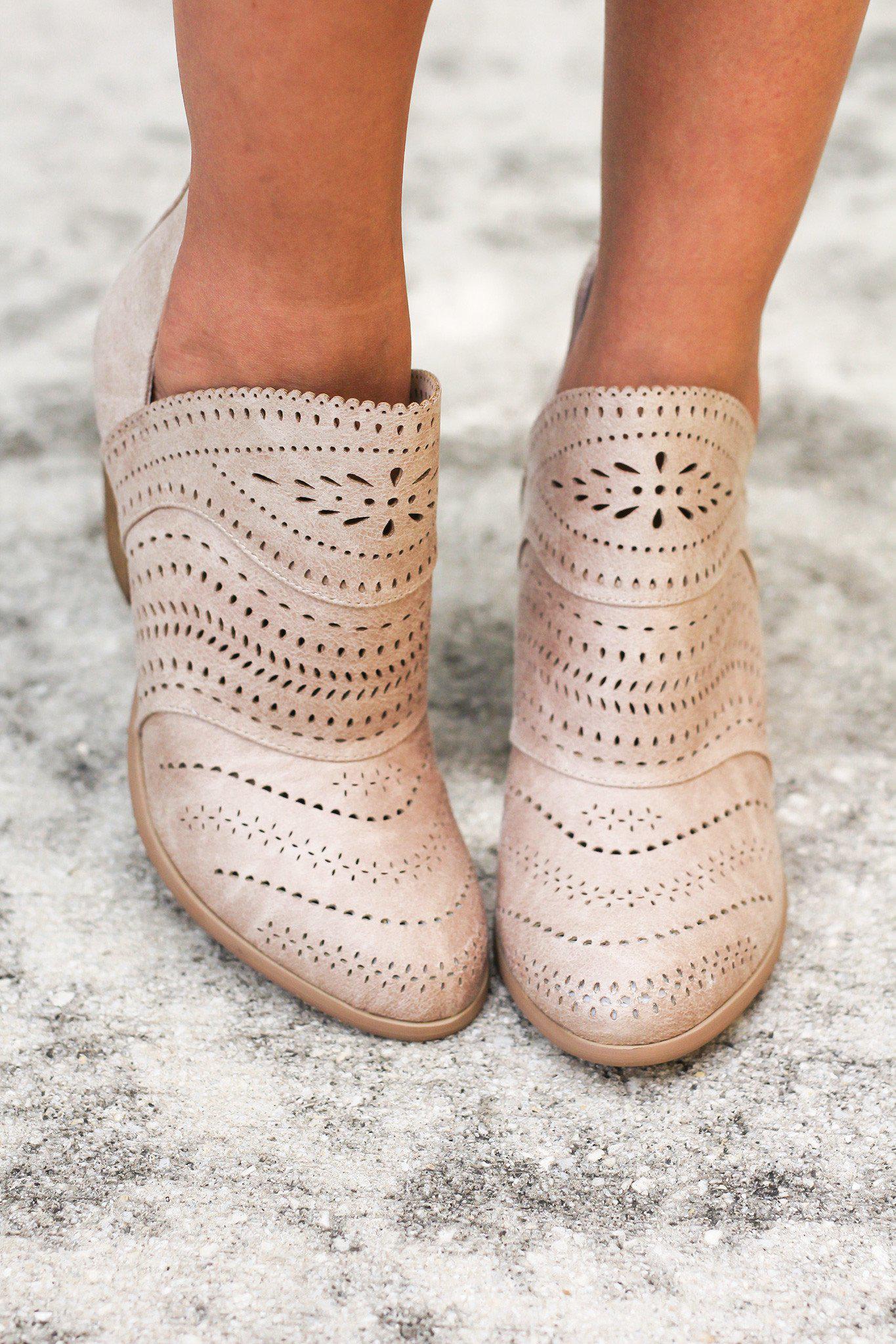 Cinati Cream Booties | Online Boutiques – Saved by the Dress