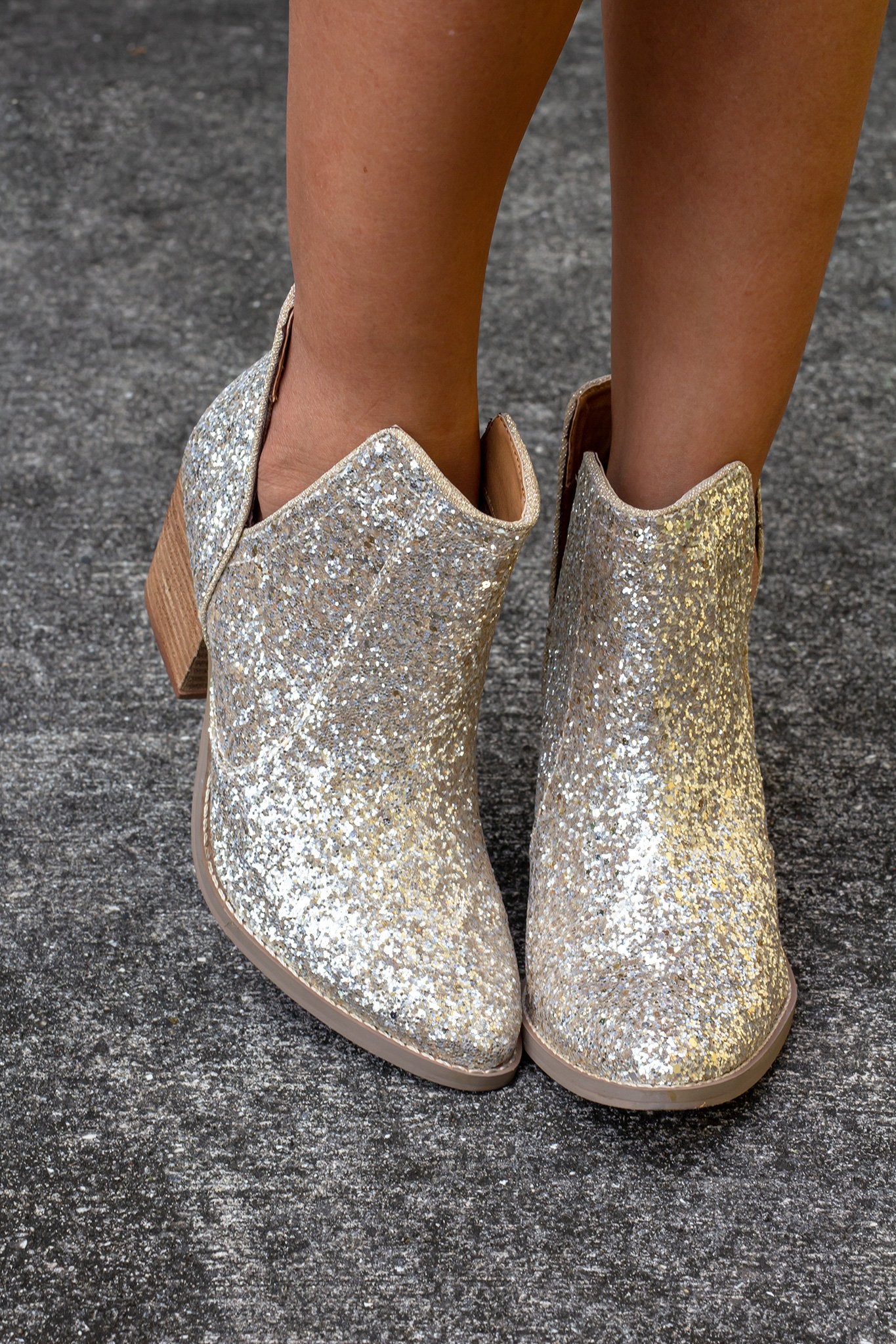 Fiera Gold Booties | Cute Booties – Saved by the Dress