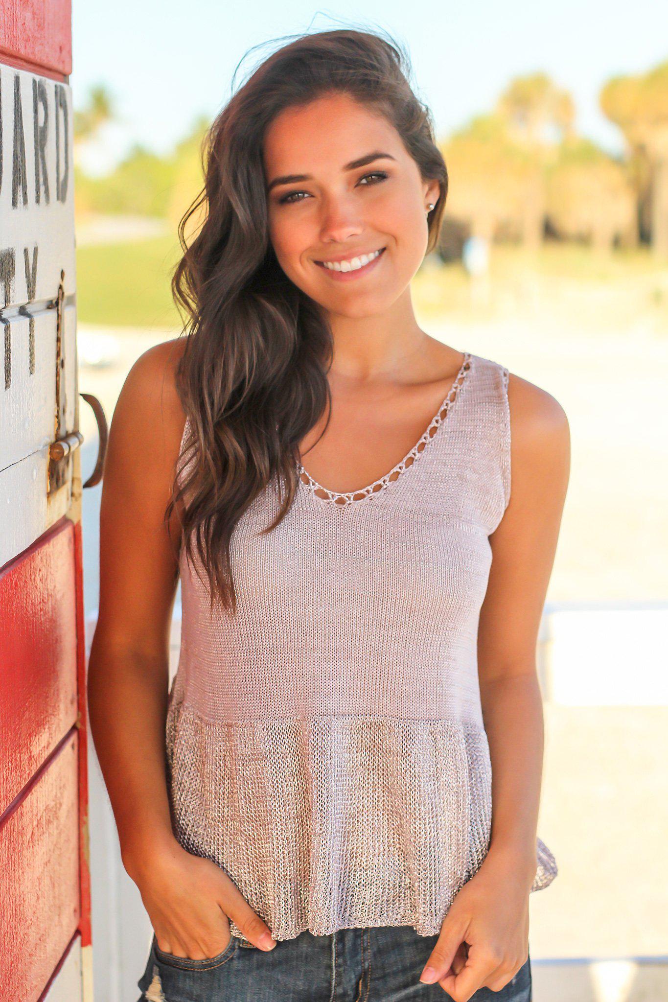 Misty Pink Top with Ruffle Hem | Cute Tops – Saved by the Dress