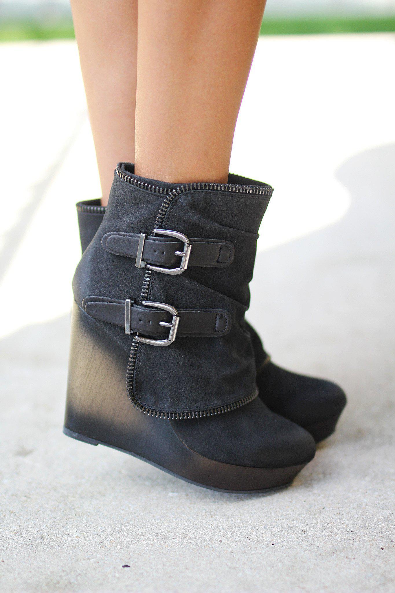 Gemini Black Booties | Fashion Boots – Saved by the Dress
