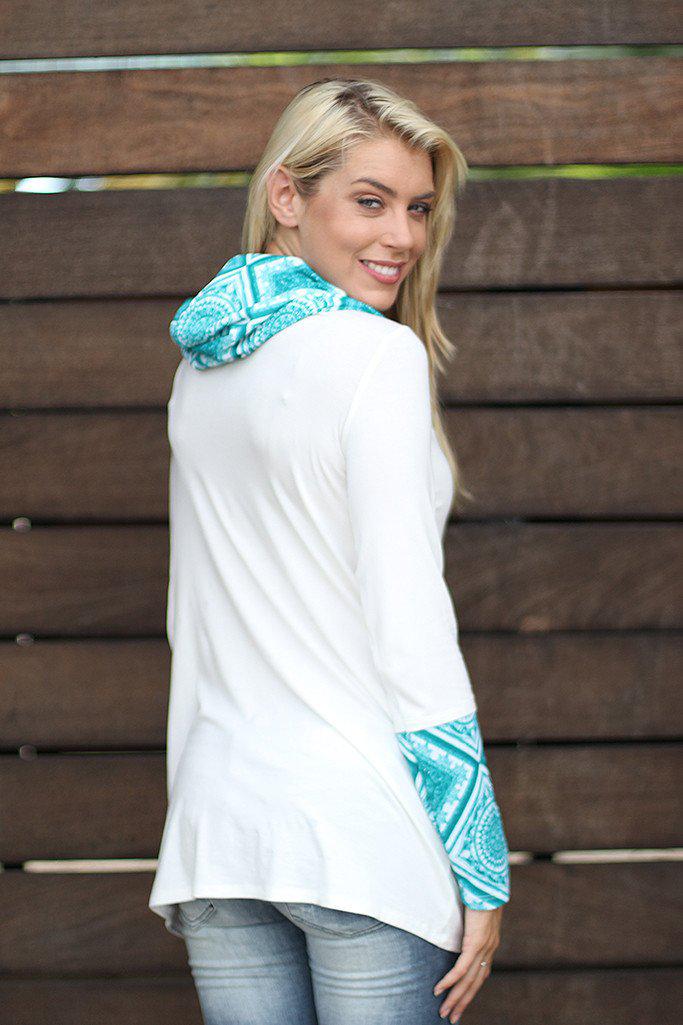 Ivory and Jade Hooded Tunic – Saved by the Dress