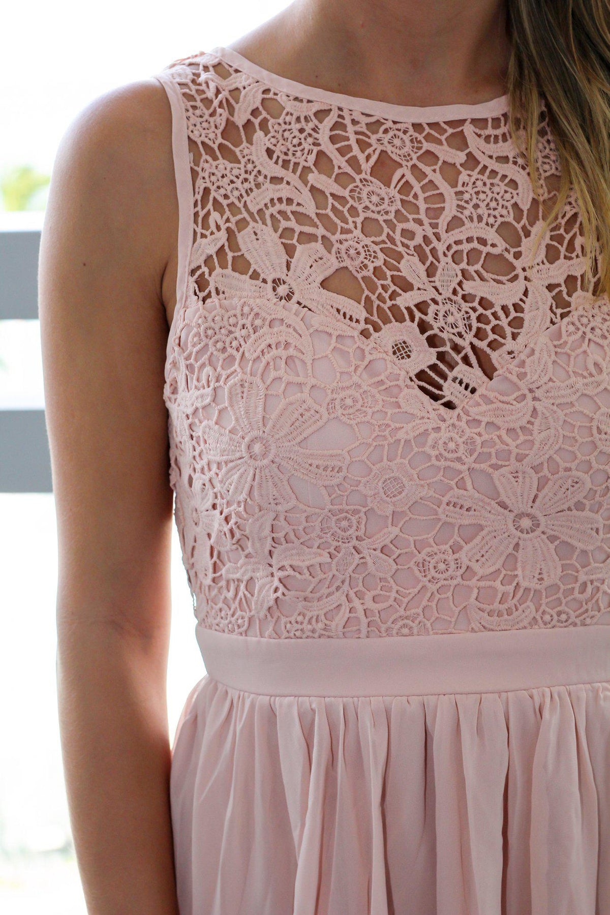 Blush Crochet Short Dress with Open Back | Cocktail Dresses – Saved by ...