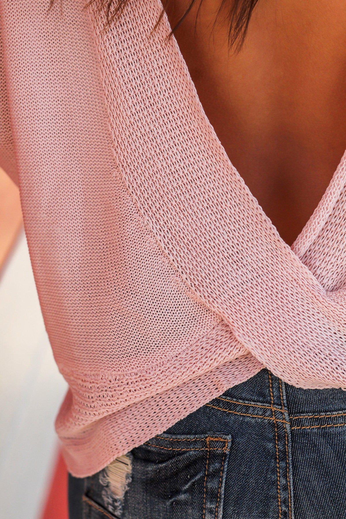 Blush Knit Top with Open Back | Cute Tops – Saved by the Dress