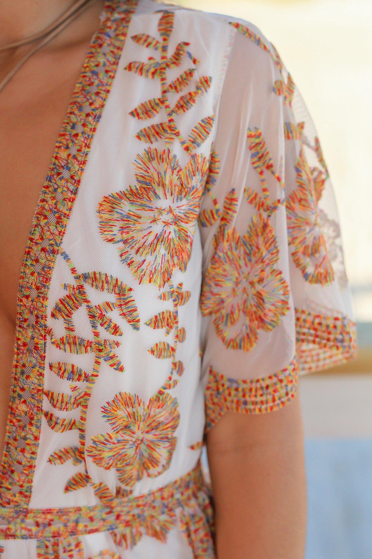 White Embroidered Short Lace Romper | Rompers – Saved by the Dress