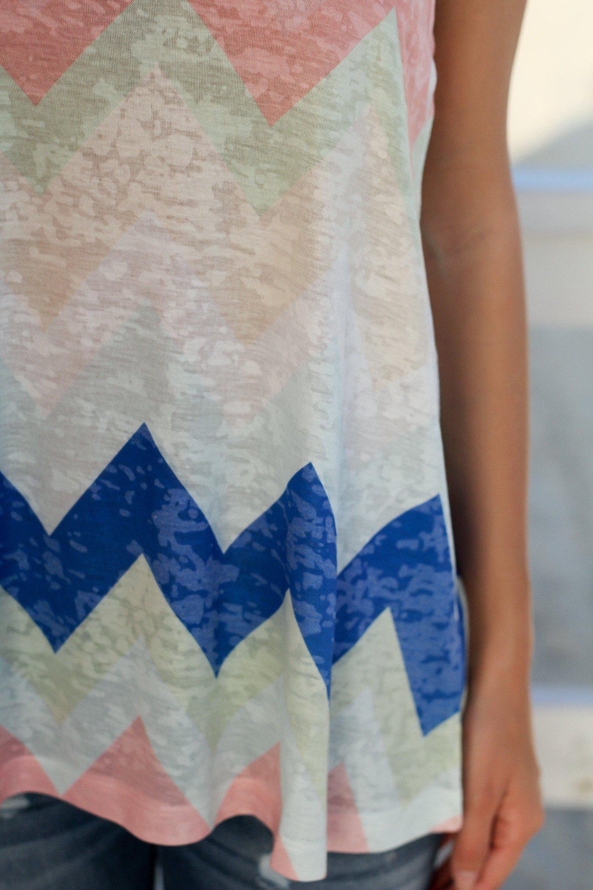 Peach Chevron Top | Peach Top | Cute Tops – Saved by the Dress