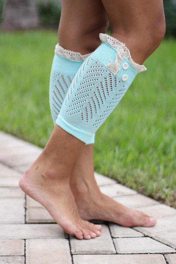 Aqua Boot Cuffs – Saved by the Dress