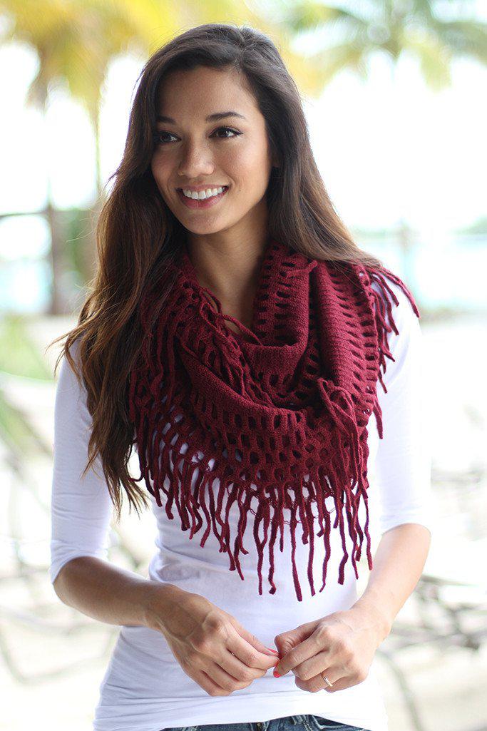 maroon infinity scarf