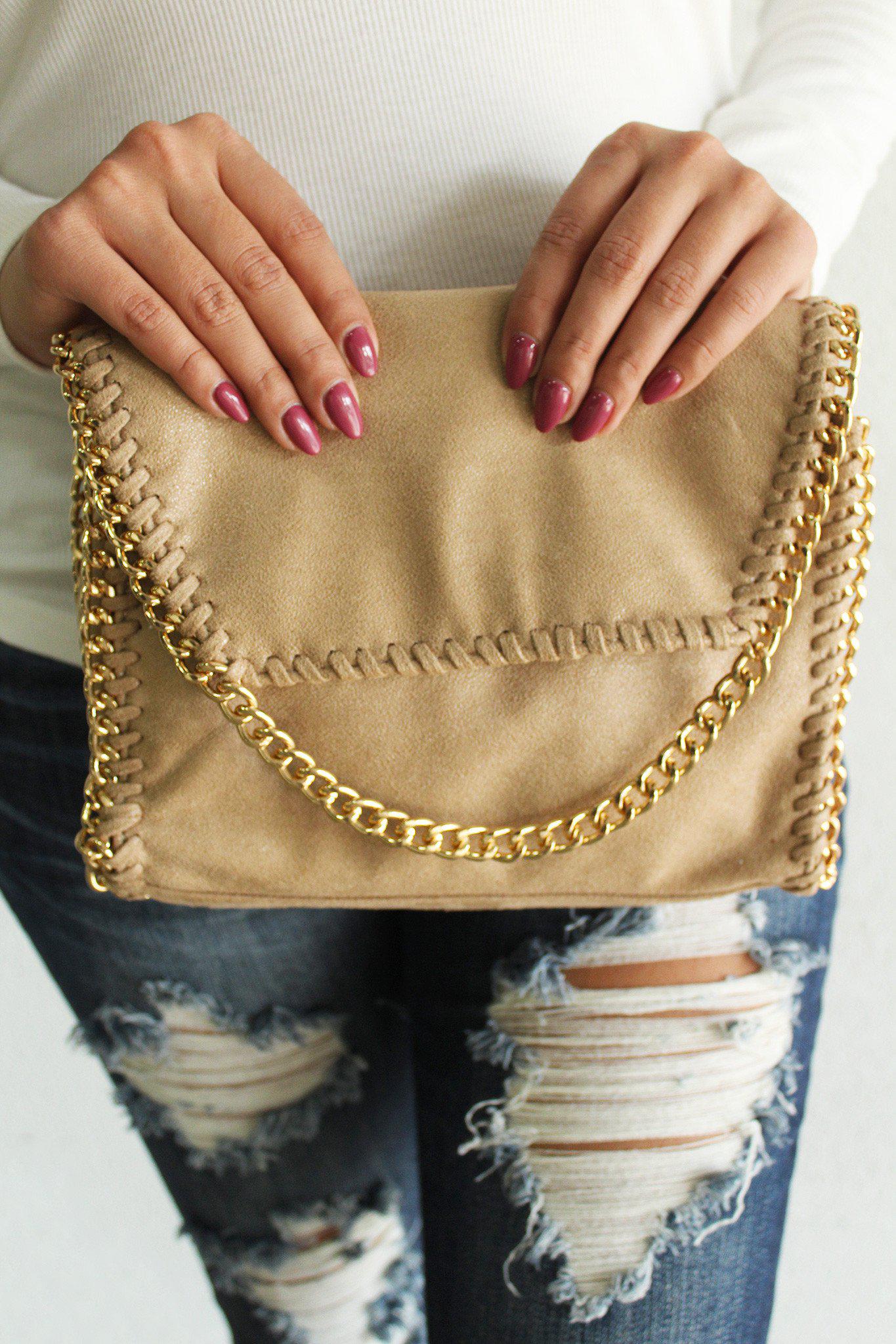 Beige Chained Clutch – Saved by the Dress