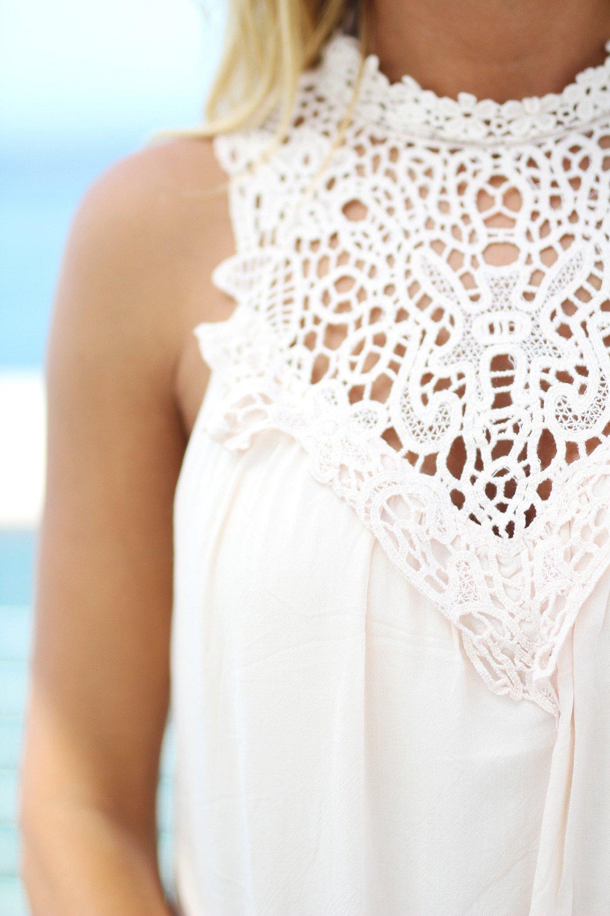 Natural Crochet Short Dress | Short Dresses – Saved by the Dress