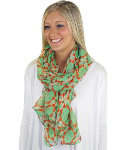Mint And Coral Print Scarf | Mint and Coral Scarf – Saved by the Dress
