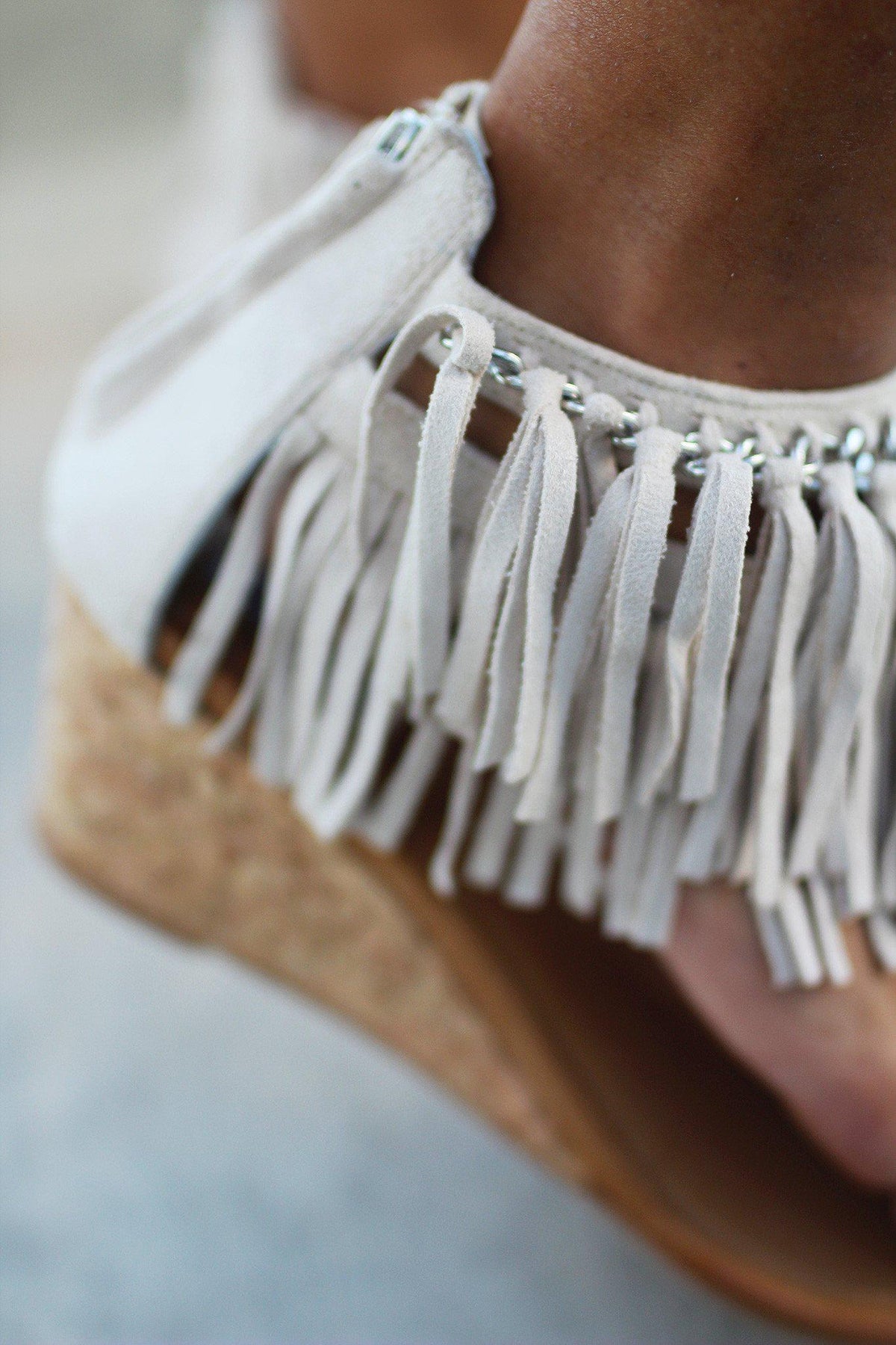 Sybil Cream Wedges | Cream Fringe Wedges | Cream Cute Wedges – Saved by ...